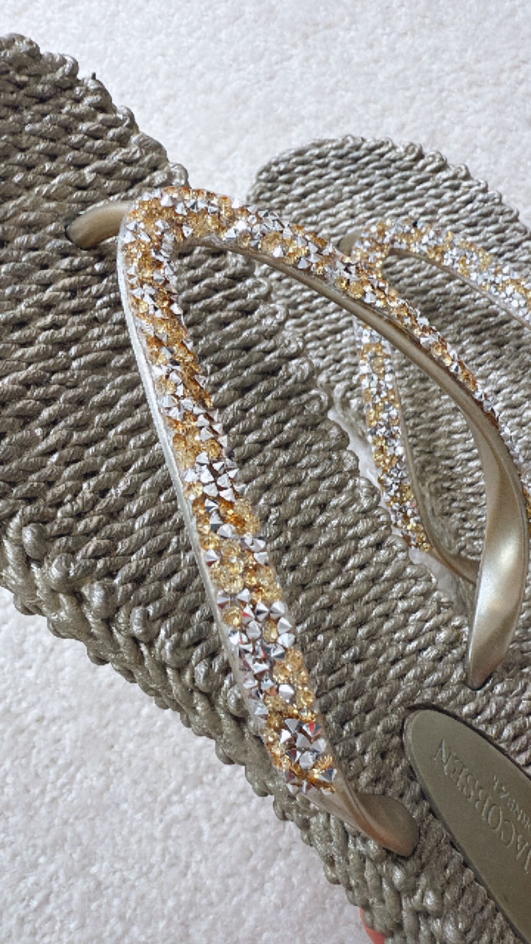 Schlappen "Strass" | 37 | gold | 79/schlappen_strass_gold_37